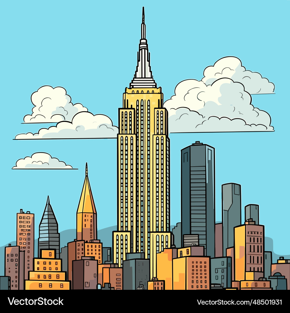 Empire state building Royalty Free Vector Image