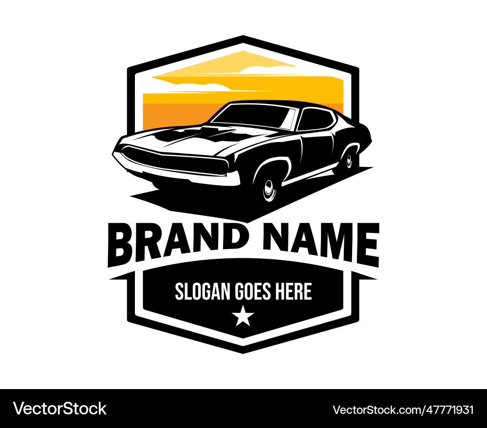 Ford torino cobra car logo Royalty Free Vector Image