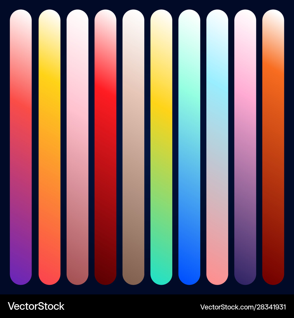 Modern gradient set with square abstract Vector Image