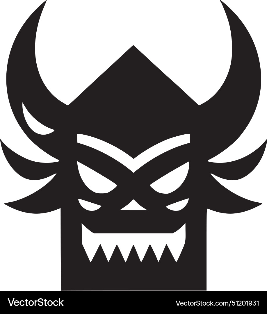 Monster - minimalist and simple silhouette Vector Image
