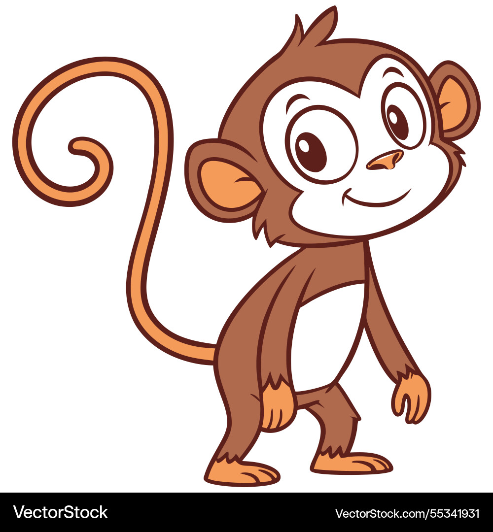 Simple monkey artwork Royalty Free Vector Image