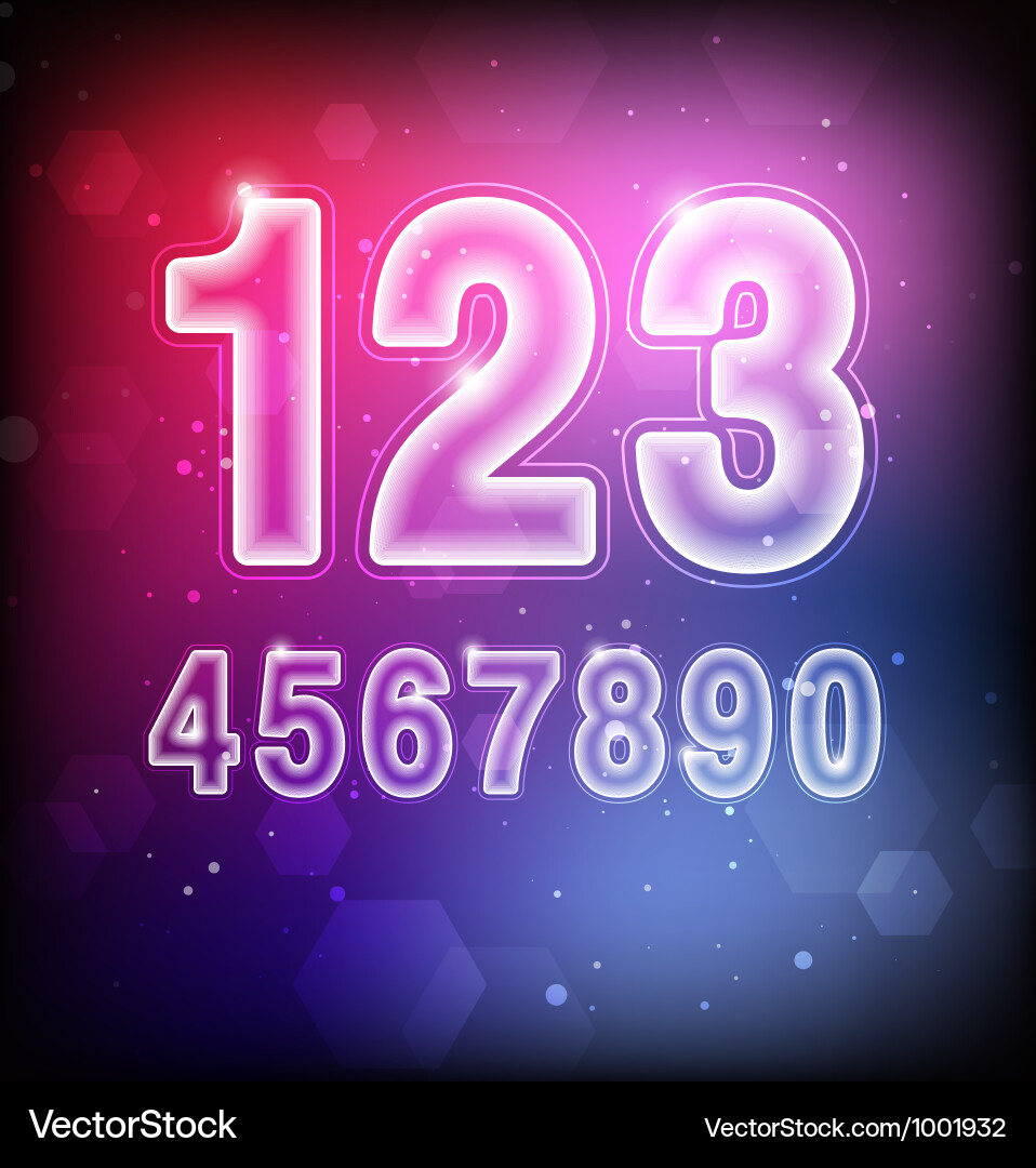 Abstract numbers Royalty Free Vector Image - VectorStock