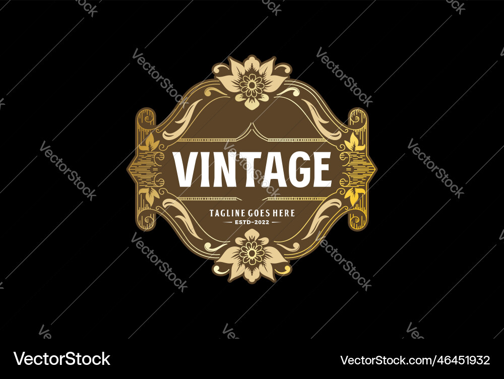 Circular vintage flower border frame Royalty Free Vector
