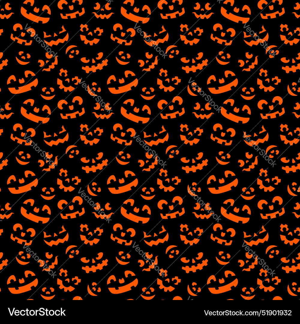 Halloween Pumpkin Pattern Royalty Free Vector Image