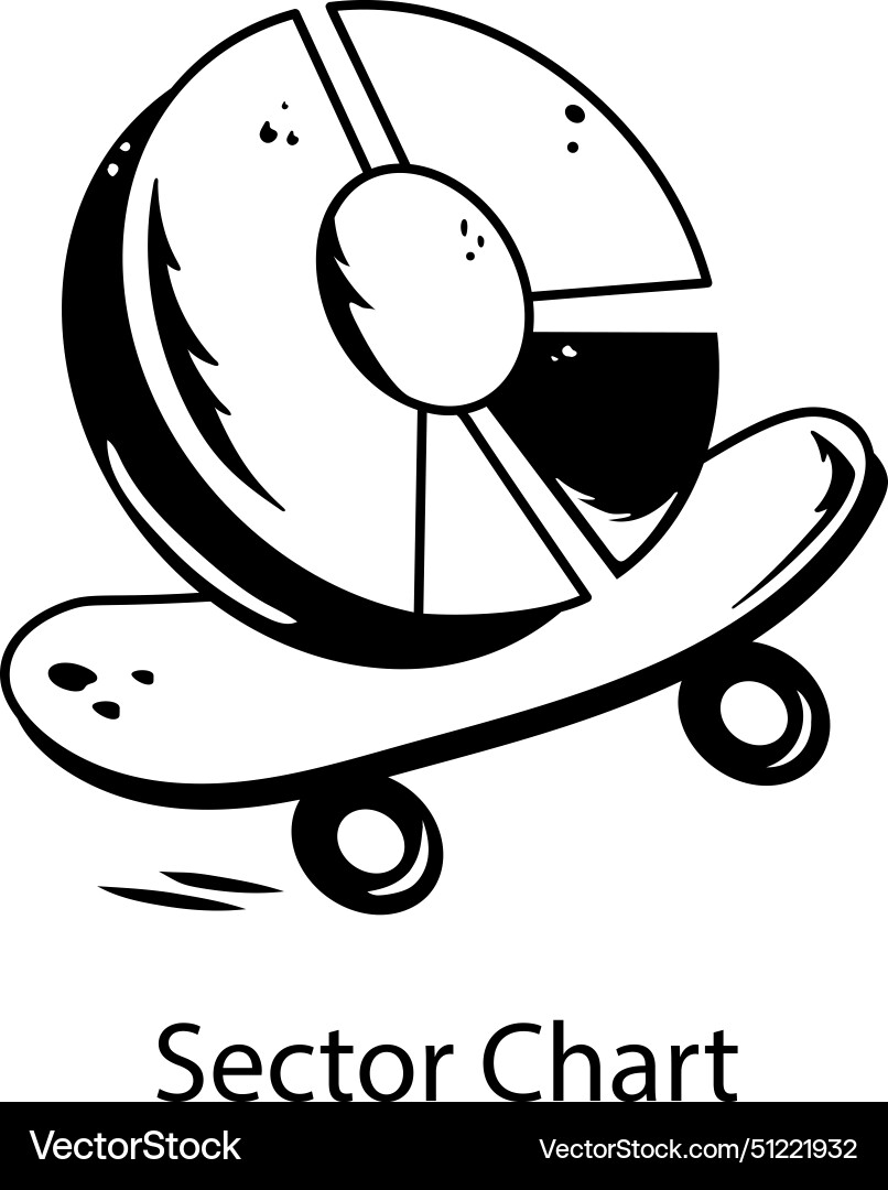 Sector chart Royalty Free Vector Image - VectorStock