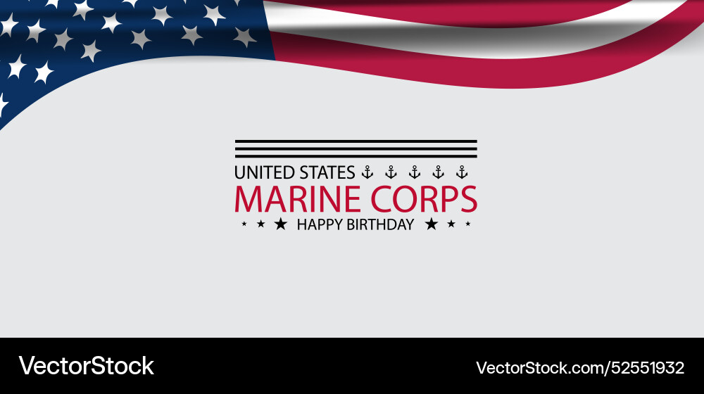 United states marine corps birthday celebration Vector Image