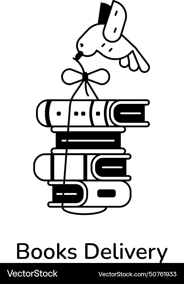 Books delivery Royalty Free Vector Image - VectorStock