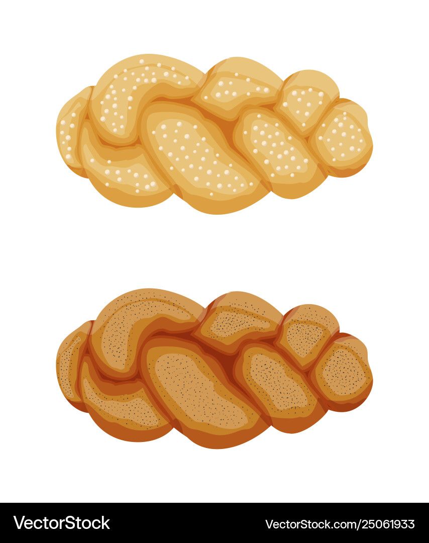 Braided bread bun icon Royalty Free Vector Image