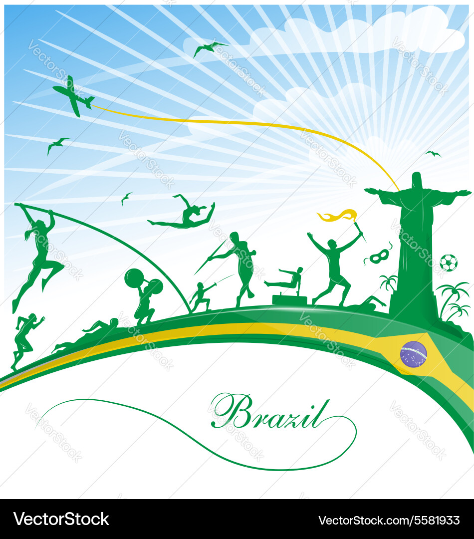 Brazil background Royalty Free Vector Image - VectorStock