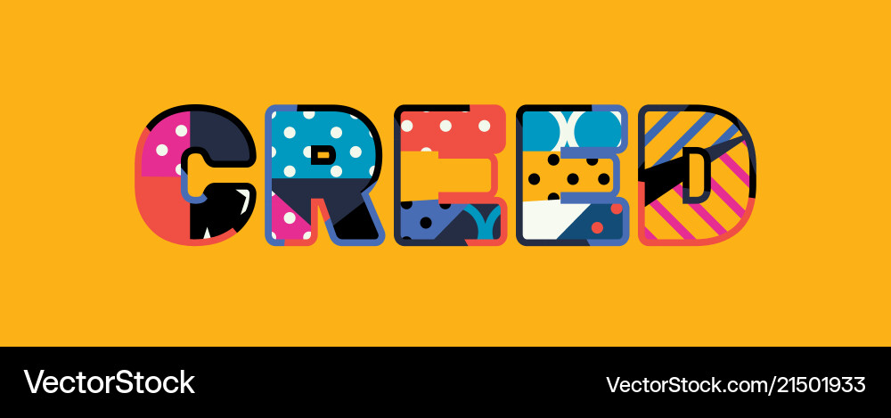 Creed concept word art Royalty Free Vector Image