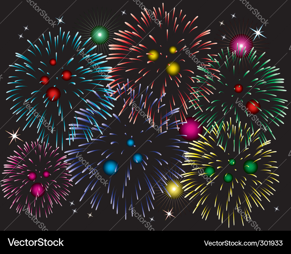 Fireworks Royalty Free Vector Image - VectorStock
