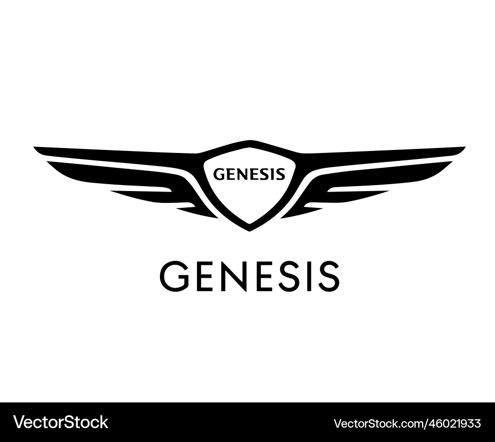 Genesis Car Logo - Black Emblem Royalty Free Vector Image