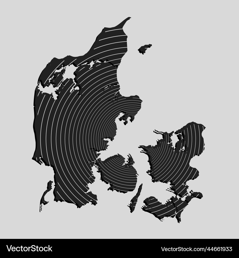 Map denmark country template wave effect Vector Image