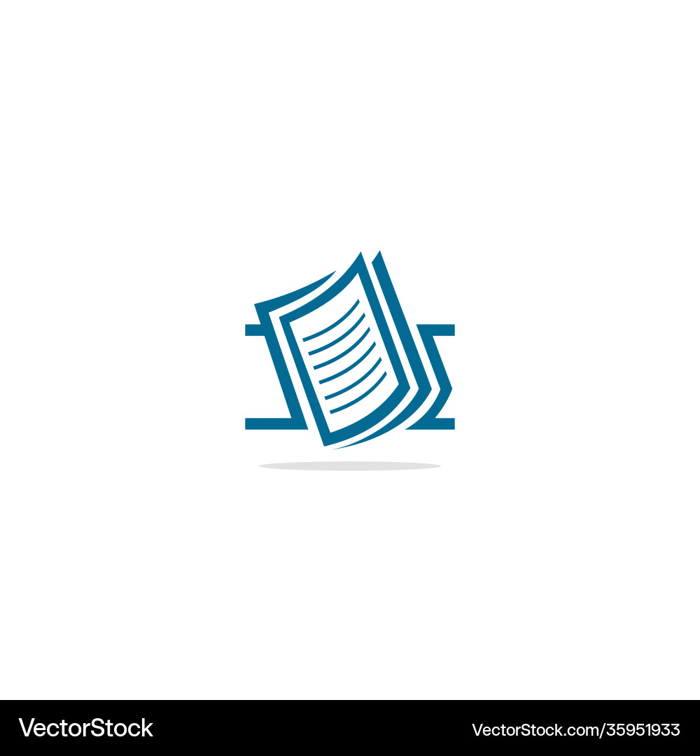 Paper document logo Royalty Free Vector Image - VectorStock