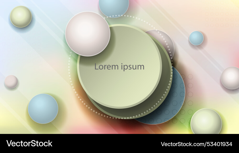 Abstract pastel circles with soft gradients Vector Image