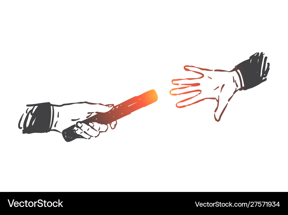 Business support teamwork relay race concept Vector Image