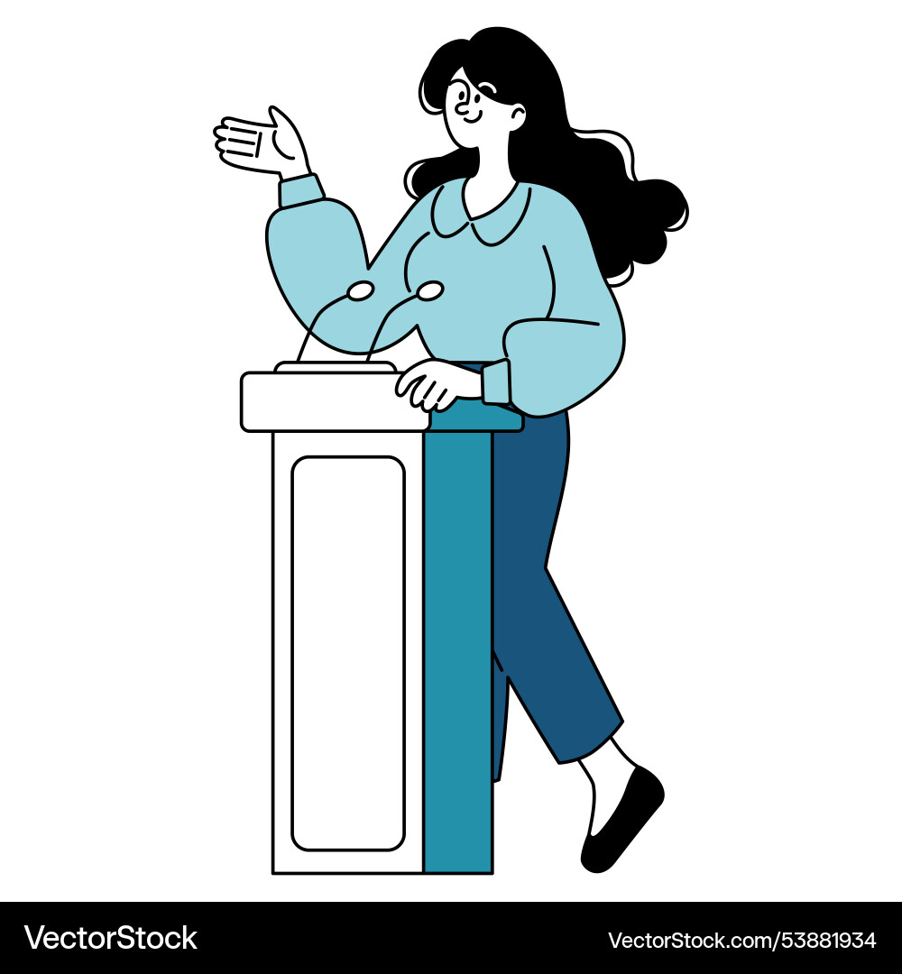 Businesswoman flat Royalty Free Vector Image - VectorStock