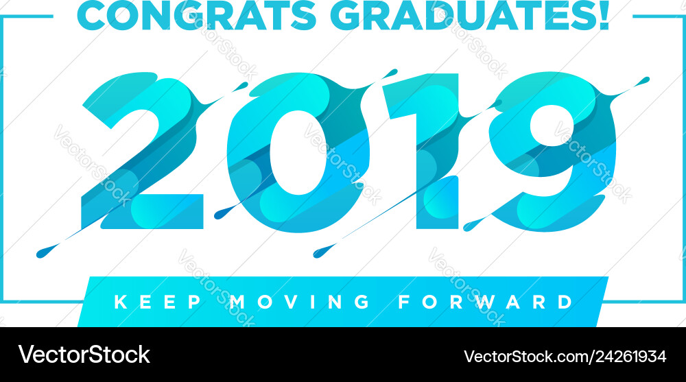 Congratulations graduates logo graduation Vector Image