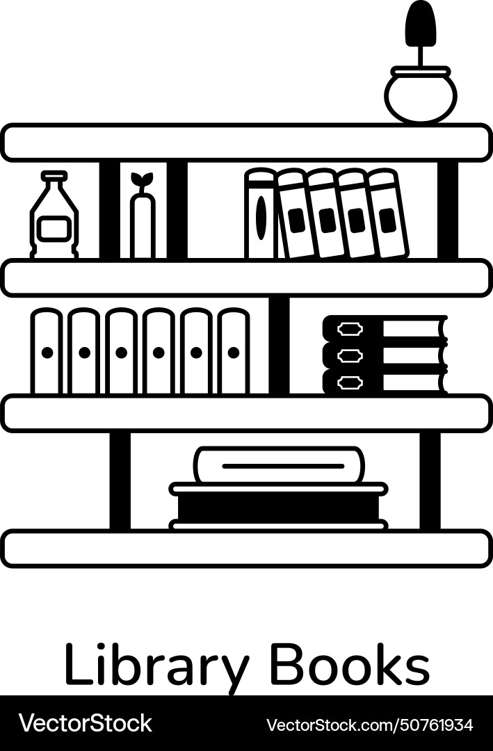 Library books Royalty Free Vector Image - VectorStock