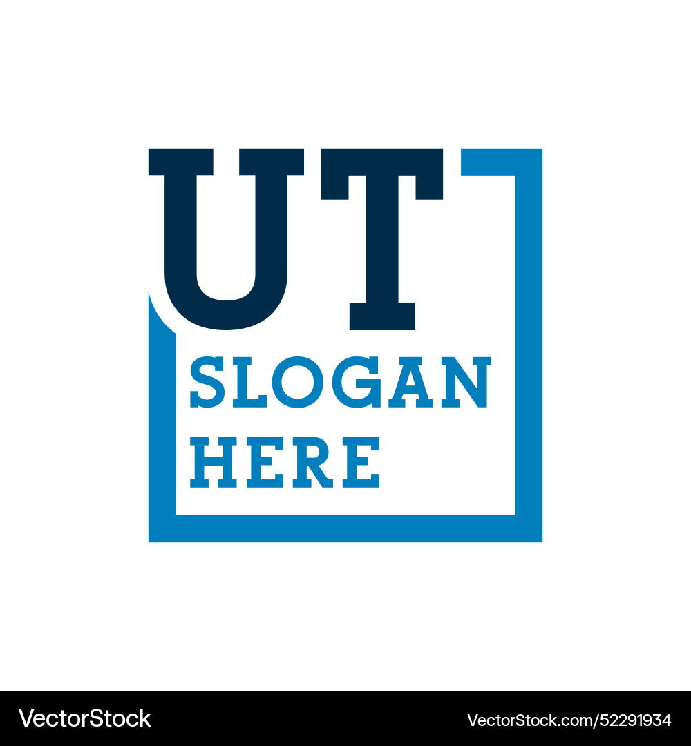 Minimal initials logo letters u and t ut initial – Royalty-Free Vector ...