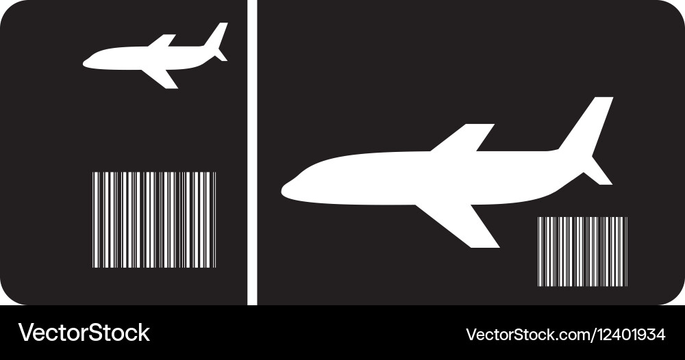 Ticket flight isolated icon Royalty Free Vector Image