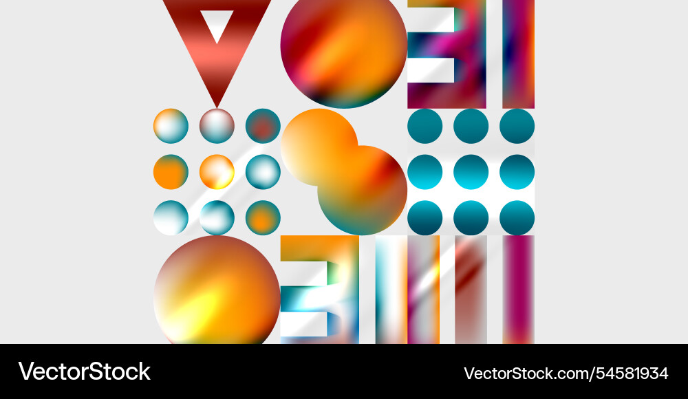 Triangles circles squares rectangles design Vector Image