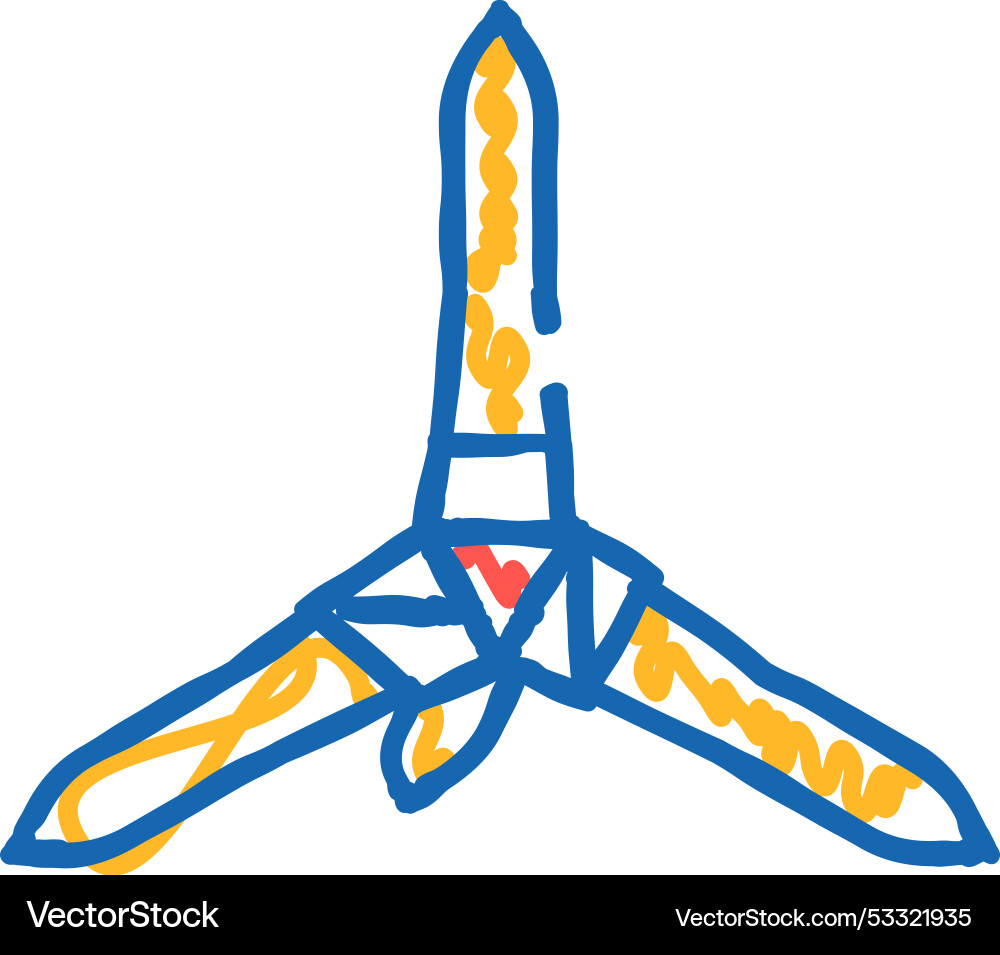 Caltrops weapon military icon doodle Royalty Free Vector