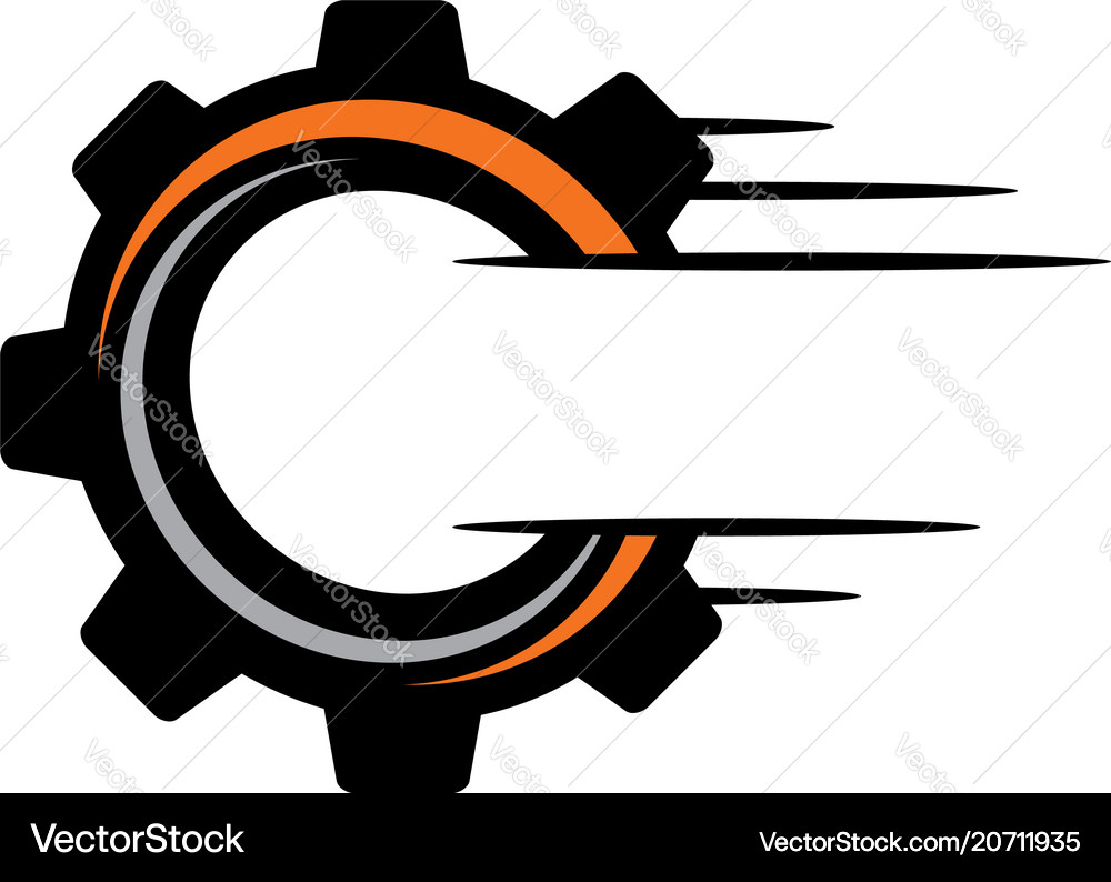 Speed Gear Circle Logo Royalty Free Vector Image