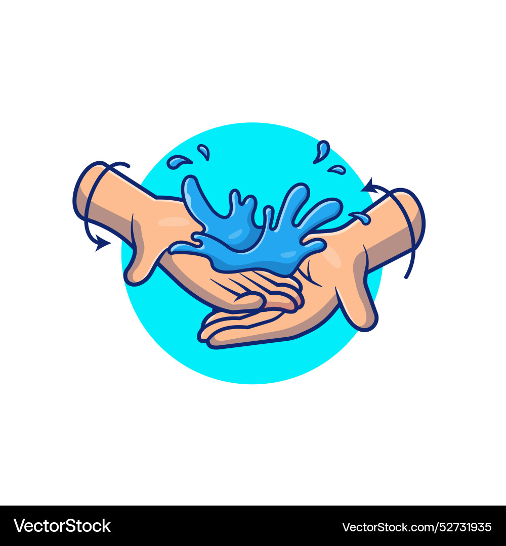 Washing hand cartoon Royalty Free Vector Image