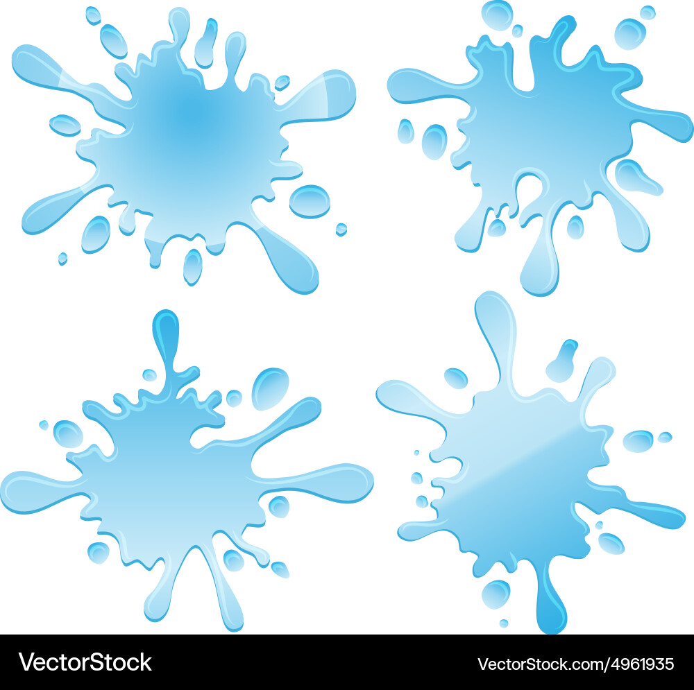 Water splashes Royalty Free Vector Image - VectorStock
