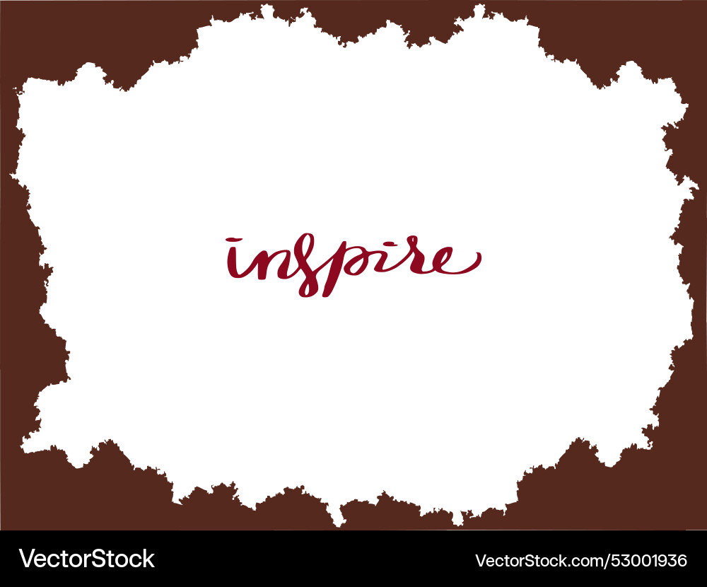 A creative representation of the word inspire Vector Image