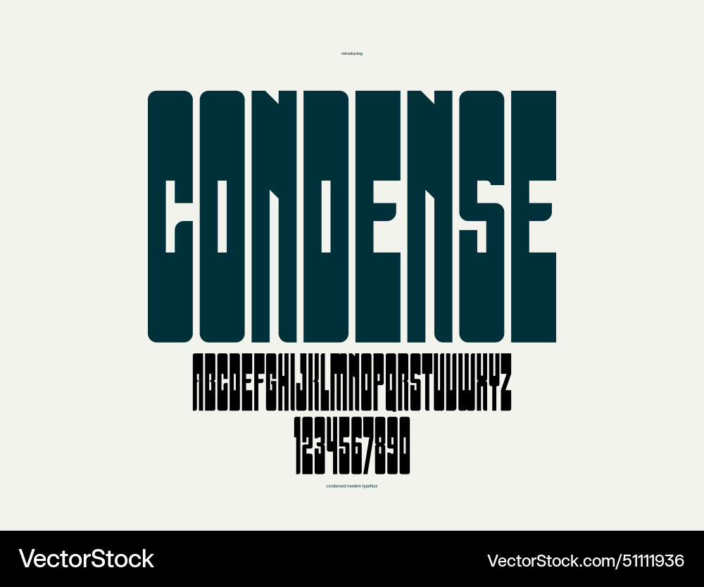 Bold and strong geometric font for logos Vector Image