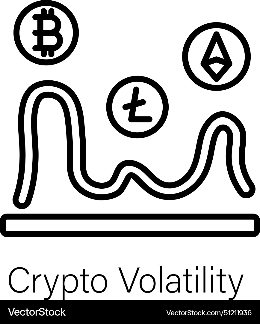 Crypto volatility Royalty Free Vector Image - VectorStock