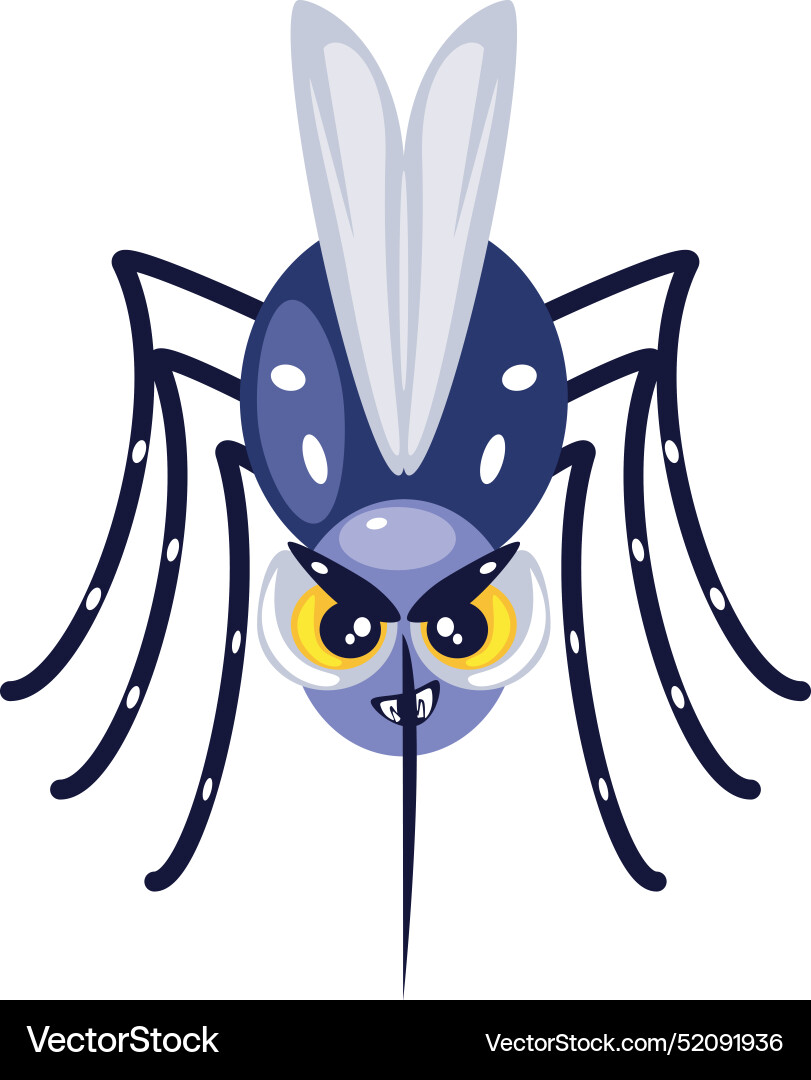 Dengue aedes mosquito cartoon Royalty Free Vector Image