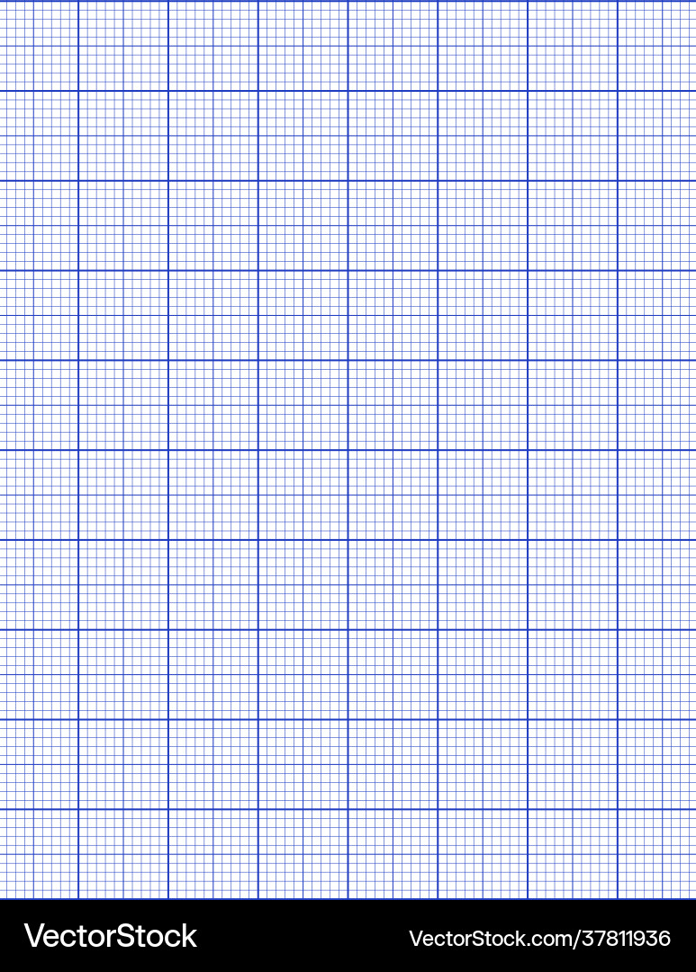 Graph paper printable millimeter grid Royalty Free Vector