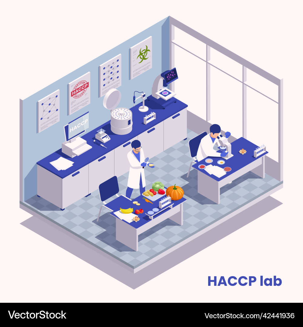 Haccp food safety concept Royalty Free Vector Image