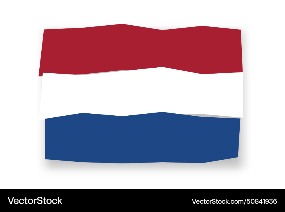 Papercut flag of netherlands Royalty Free Vector Image