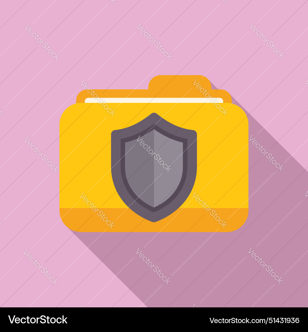 Secure data folder icon on pink background Vector Image Secure data folder icon on pink background Vector Image