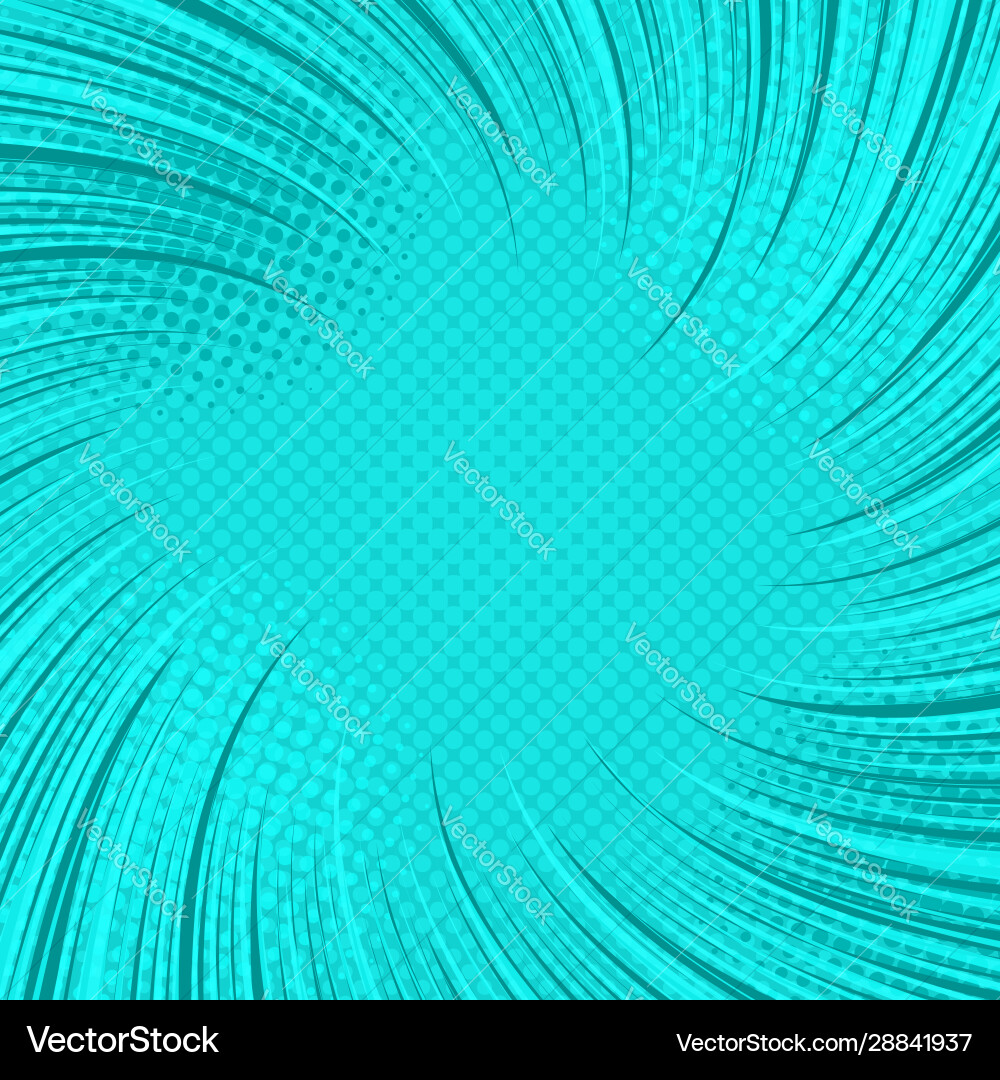 Abstract comic shiny turquoise background Vector Image