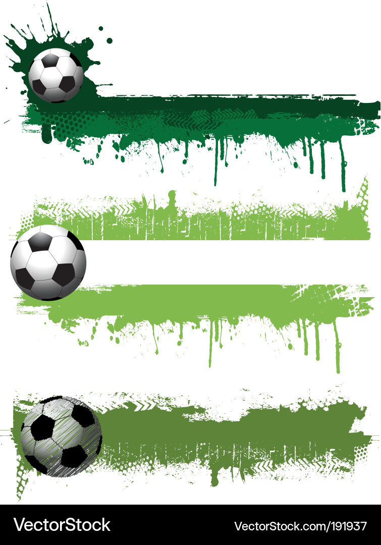 Distressed Football Banners Royalty Free Vector Image