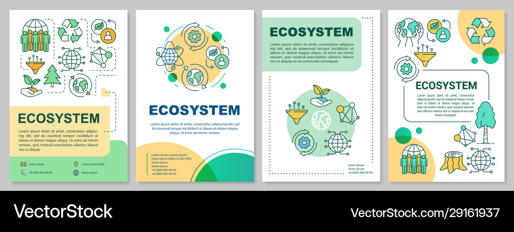 Ecosystem brochure template environmental Vector Image