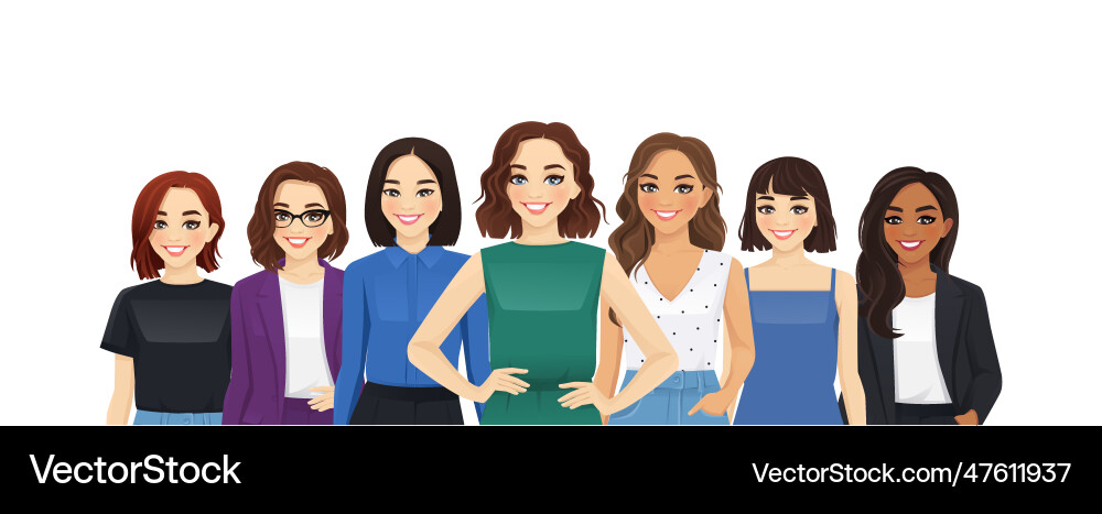 Group of women Royalty Free Vector Image - VectorStock