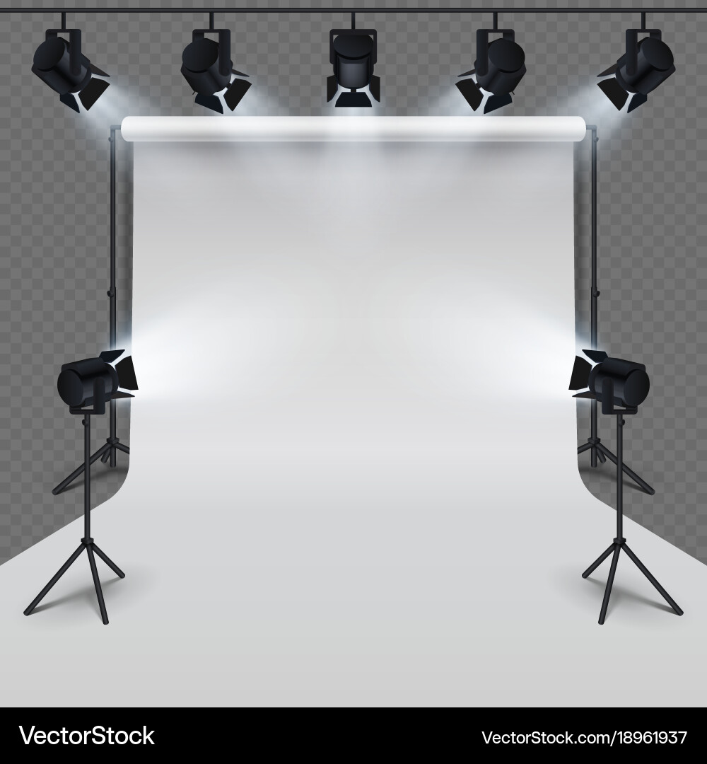 Lighting equipment and professional photography Vector Image