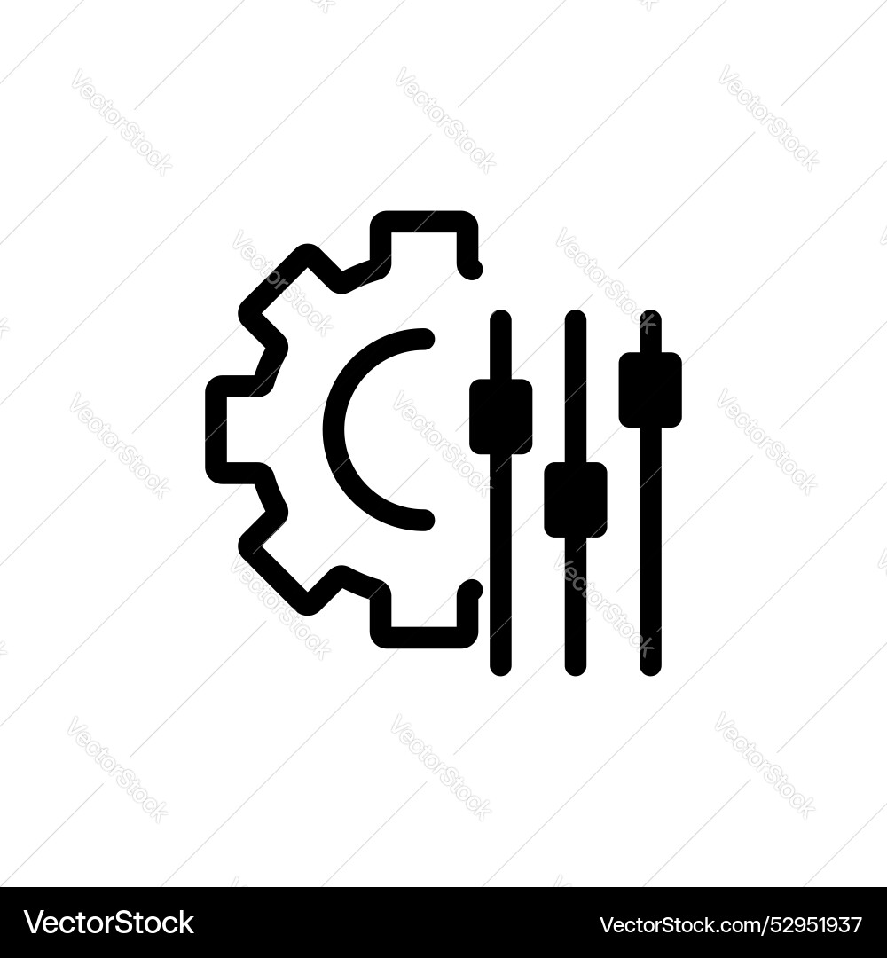 Mass customization icon isolated on white Vector Image