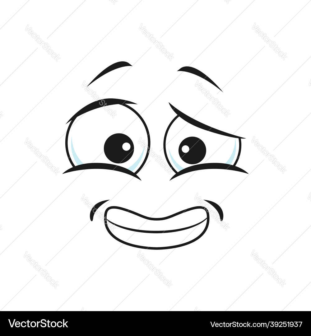 Oops Gesichtsausdruck Emoticon puzzled emoji icon Vektorbild