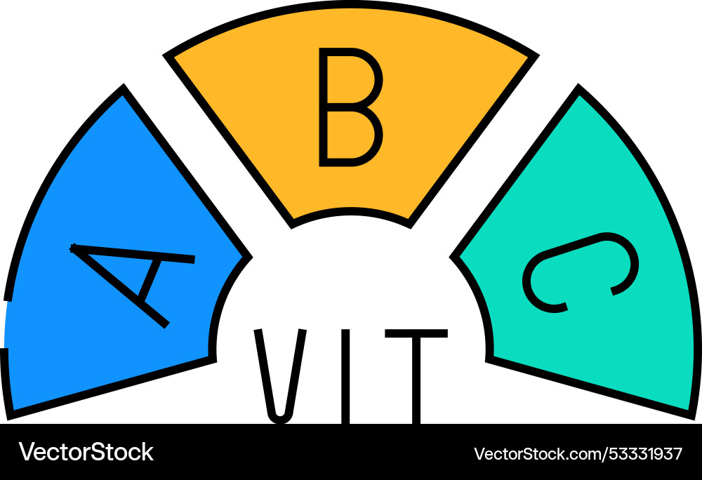 Vitamins nutrition icon color Royalty Free Vector Image