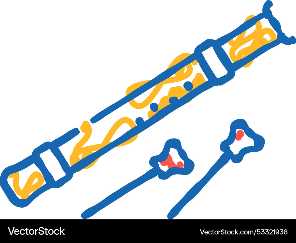 Blowgun weapon military icon doodle Royalty Free Vector