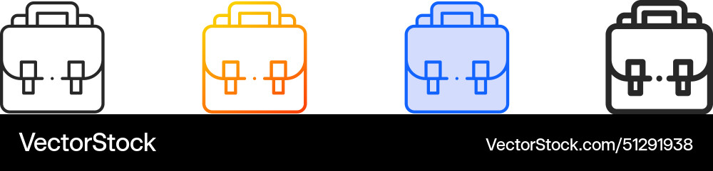 Case iconthin linear gradient blue stroke Vector Image