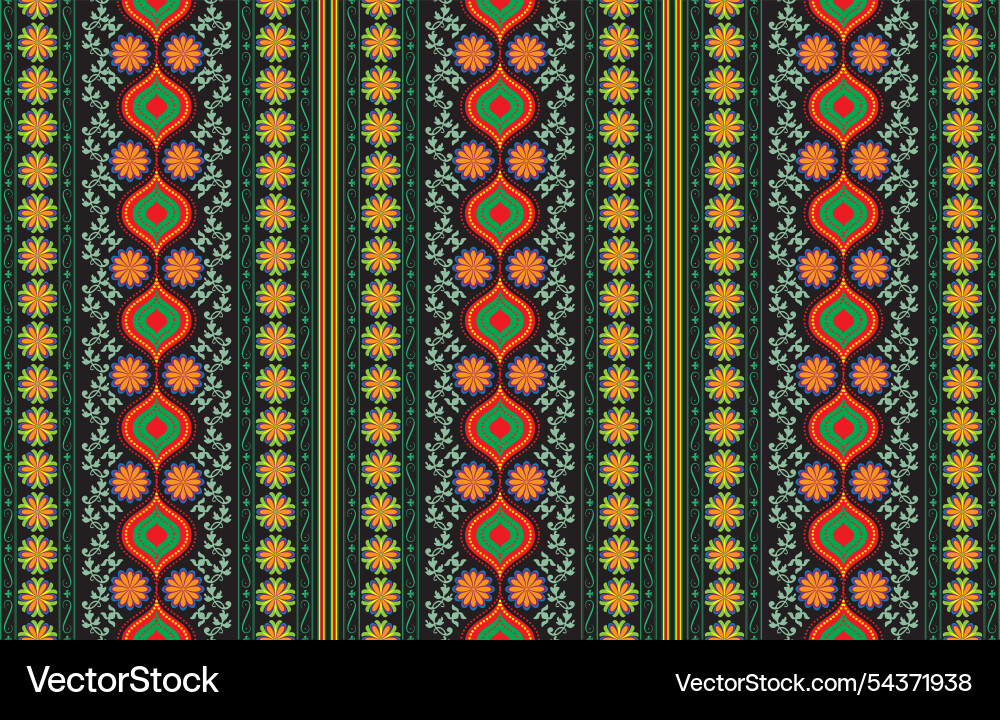 Ethnic tribal seamless surface pattern embroider Vector Image