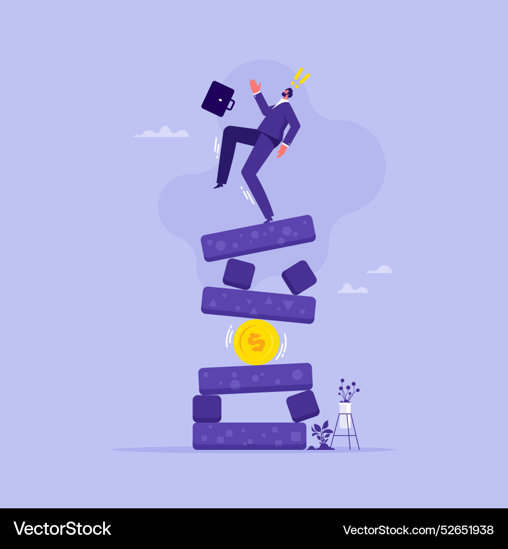 Financial and risk in business concept Royalty Free Vector